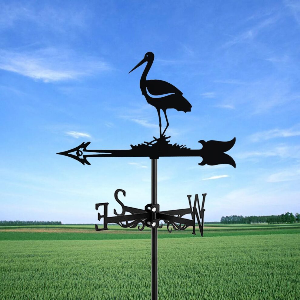 Girouette De Jardin Cigogne | La Maison Du Jardinier