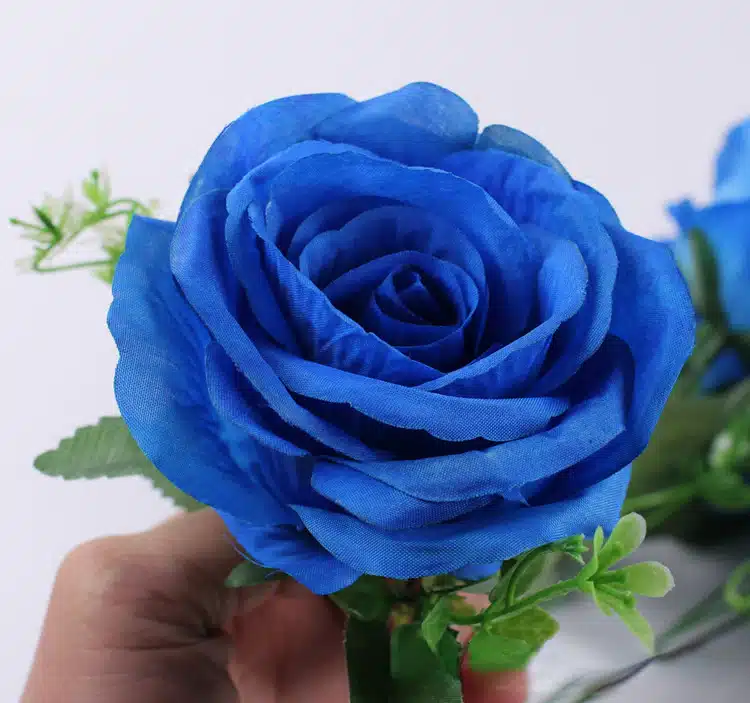 Bouquet De 10 Roses Bleues Artificielles | La Maison Du Jardinier