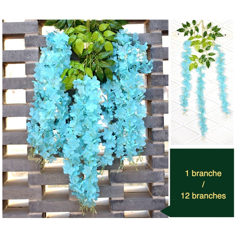 Fleurs De Glycine Artificielles Tombantes 12 Branches | La Maison Du ...