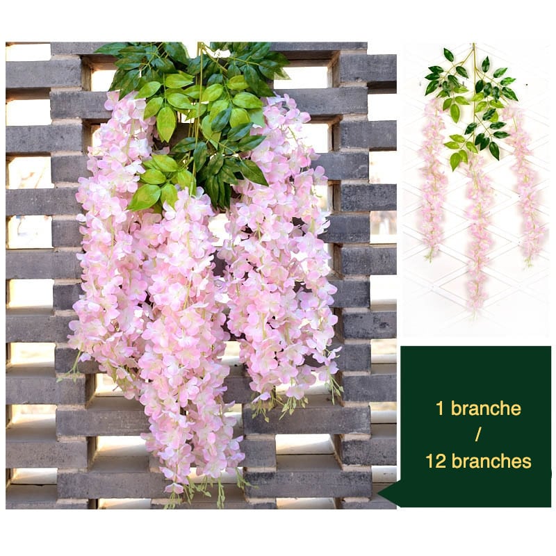 Fleurs De Glycine Artificielles Tombantes 12 Branches | La Maison Du ...