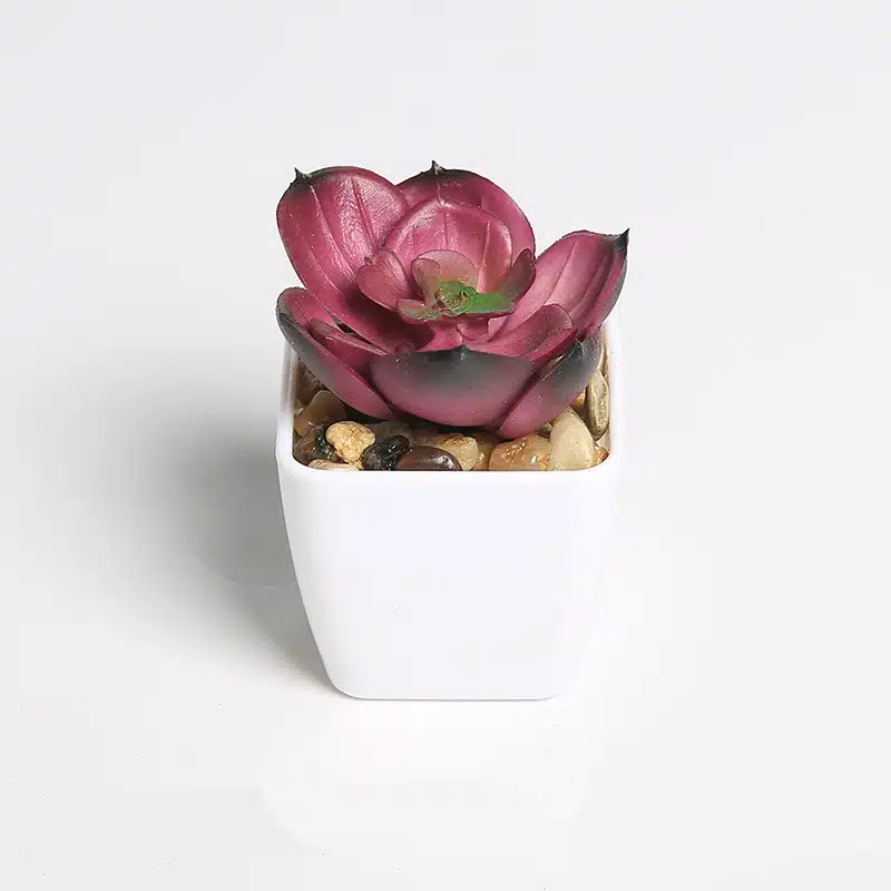 Mini Plante Grasse Artificielle Sempervivum En Pot | La Maison Du Jardinier